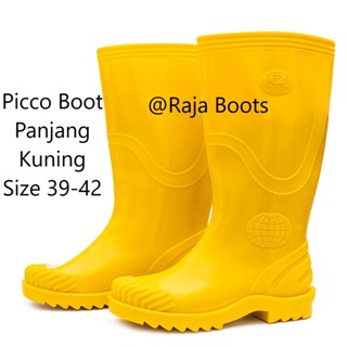 Jual Sepatu Boot Panjang Kuning Picco Boot Proyek Picco | Shopee Indonesia