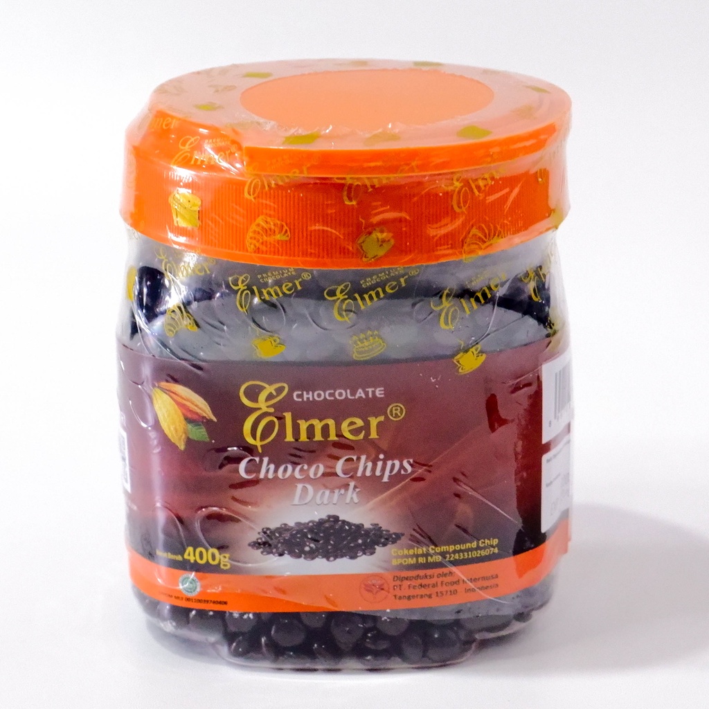 Jual Elmer Choco Chips Dark 400 gr - cokelat chips | Shopee Indonesia