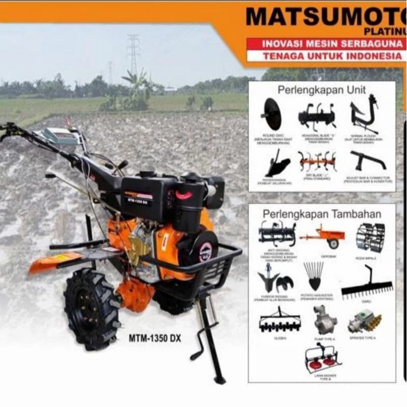 Jual Traktor Diesel Tiller Machine Matsumoto MTM-1350 DX MATSUMOTO ...