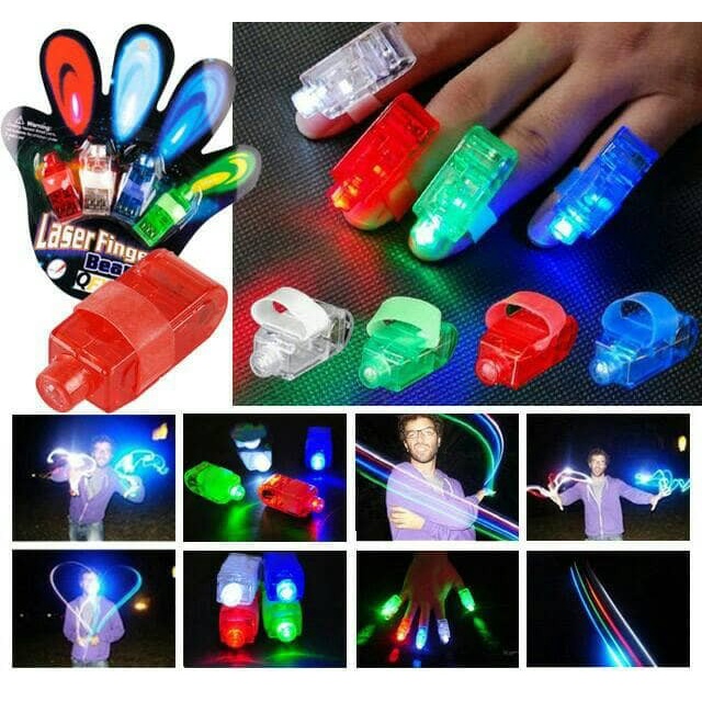 Jual Lampu Laser Finger Beams Warna Warni LED | Shopee Indonesia