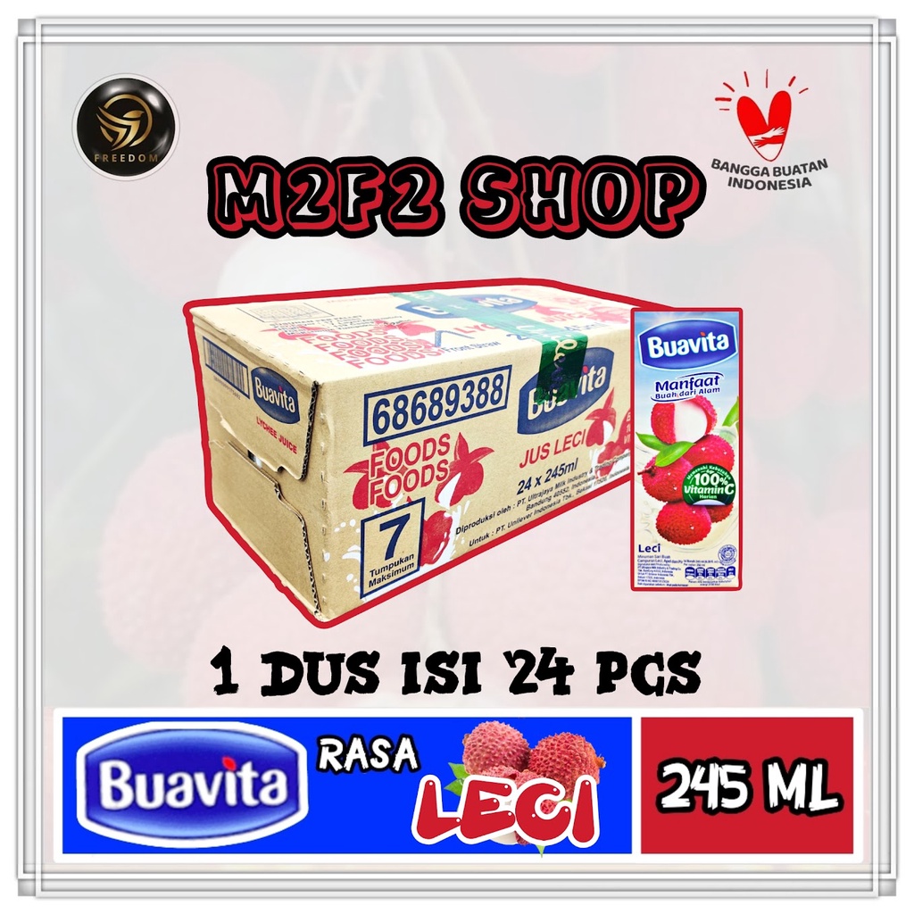 Jual Jus Buavita Rasa Leci Kotak | Juice Lychee - 245 ml (Kemasan ...