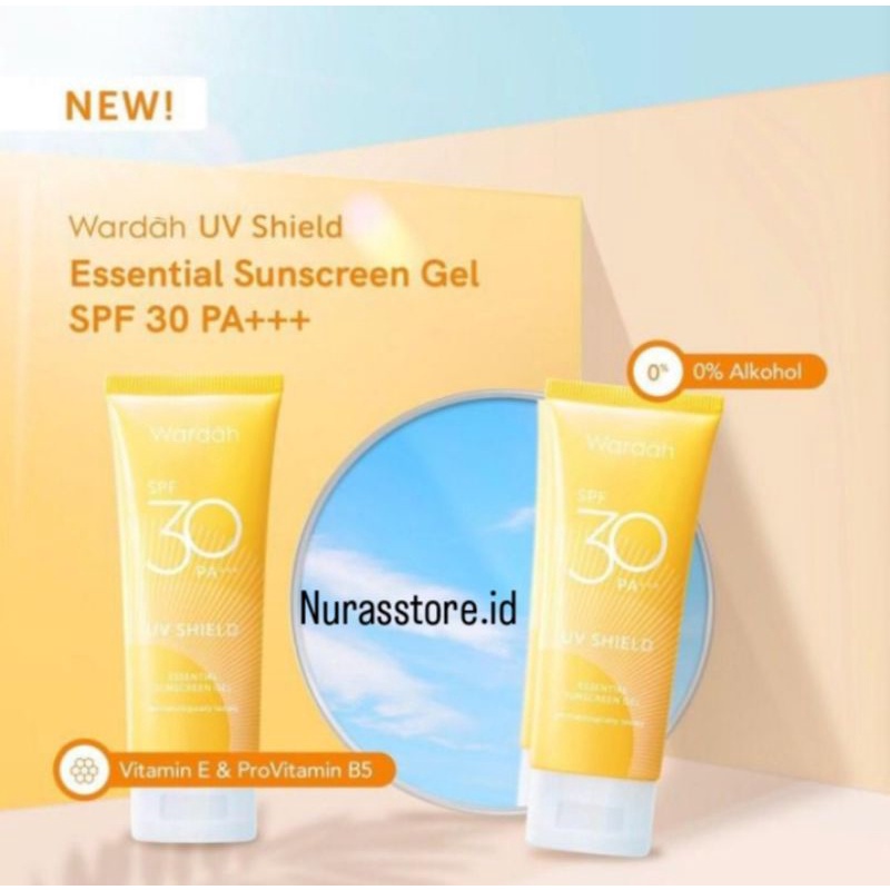 Jual WARDAH UV SHIELD ESSENTIAL SUNSCREEN GEL SPF 30 PA+++ 40 ML - GEL ...