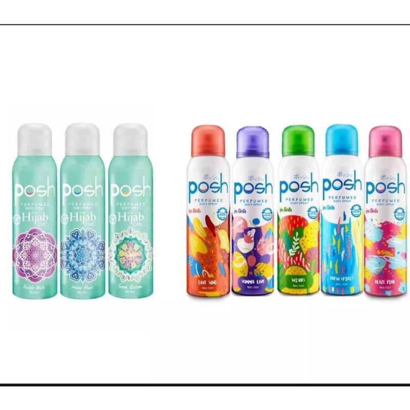 Jual Posh body spray 150ml - Posh perfumed body spray 150ml | Shopee ...