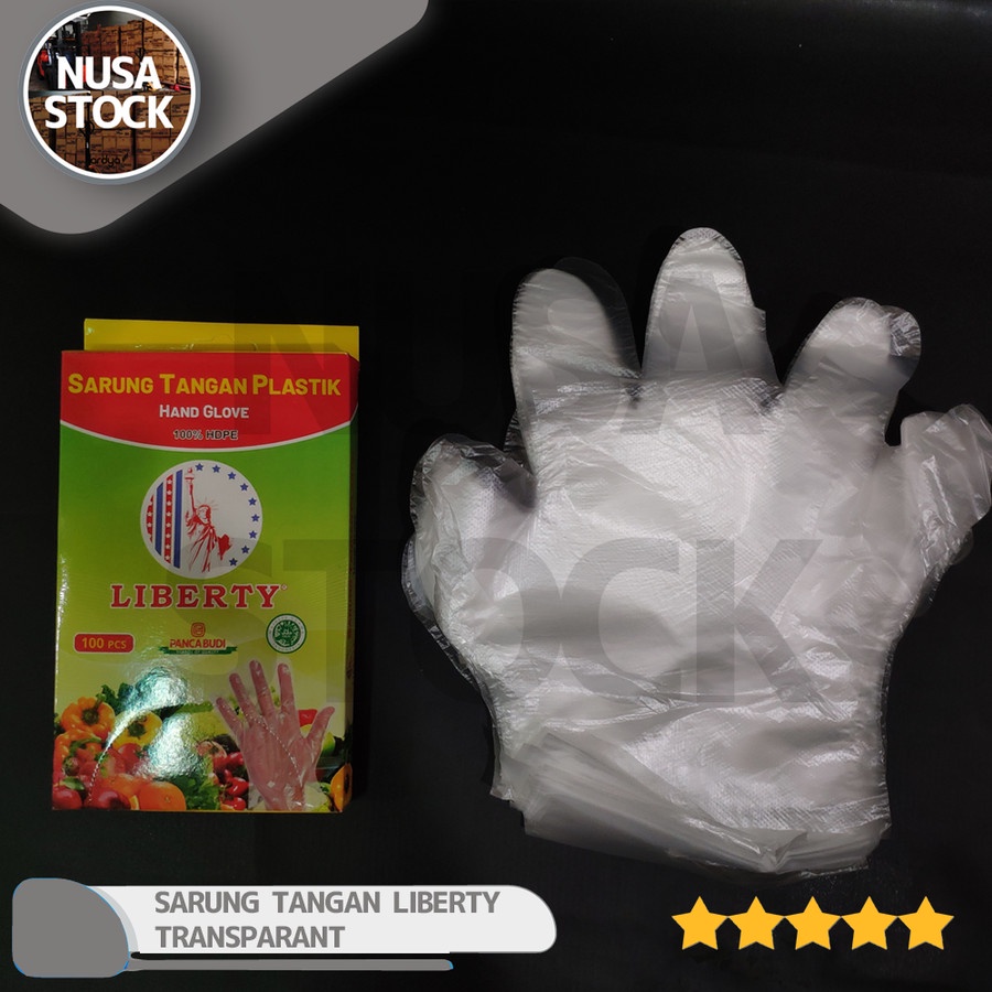 Jual HAND GLOVES SARUNG TANGAN PLASTIK HDPE 100 PCS LIBERTY | Shopee ...