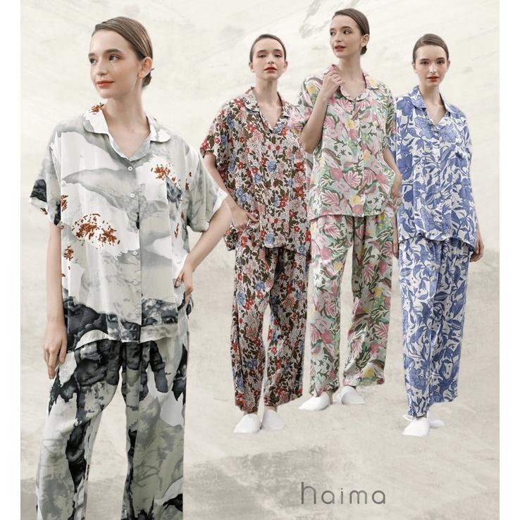 Jual HAIMA - AMBER SET ( pajamas - one set - piyama baju tidur rayon ...
