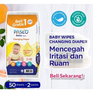 Jual Paseo Baby Wipes YUNIKON Wet Tissue / Tisu Basah (50Sheet/25Sheet ...
