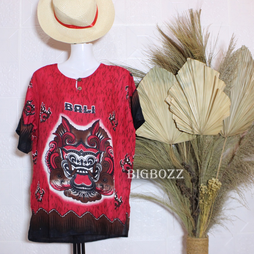 Jual BIGBOZZ BAJU KATUN MOTIF BARONG PRIA WANITA / KAOS BARONG / KAOS ...