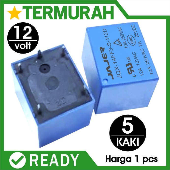 Jual relay 12 v 12v 5 p kaki pin rilay 12Volt 5p 5kaki DC 10A | Shopee Indonesia