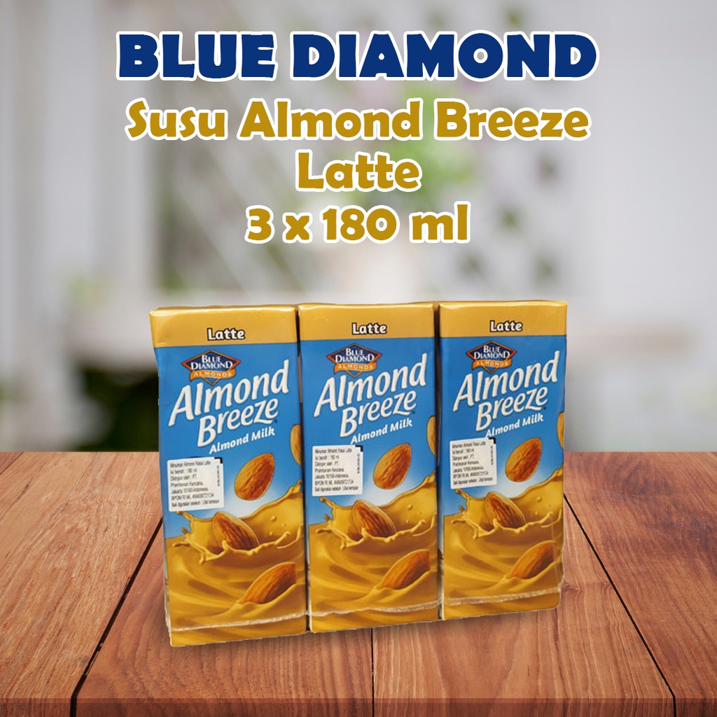 Jual BLUE DIAMOND Susu Almond Breeze Milk Rasa Latte180 ml | Shopee Indonesia