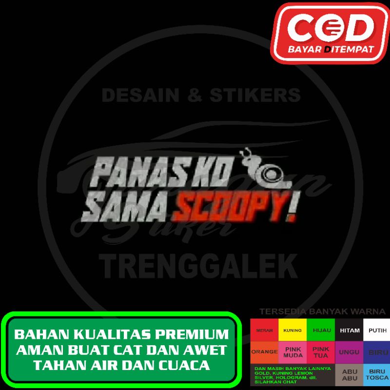 Jual Stiker panas kok sama scoopy sticker cutting motor | Shopee Indonesia