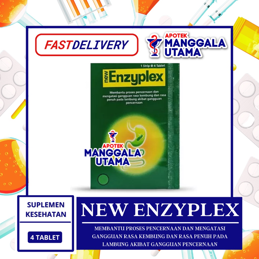 Jual NEW ENZYPLEX PER STRIP ISI 4 TABLET | Shopee Indonesia