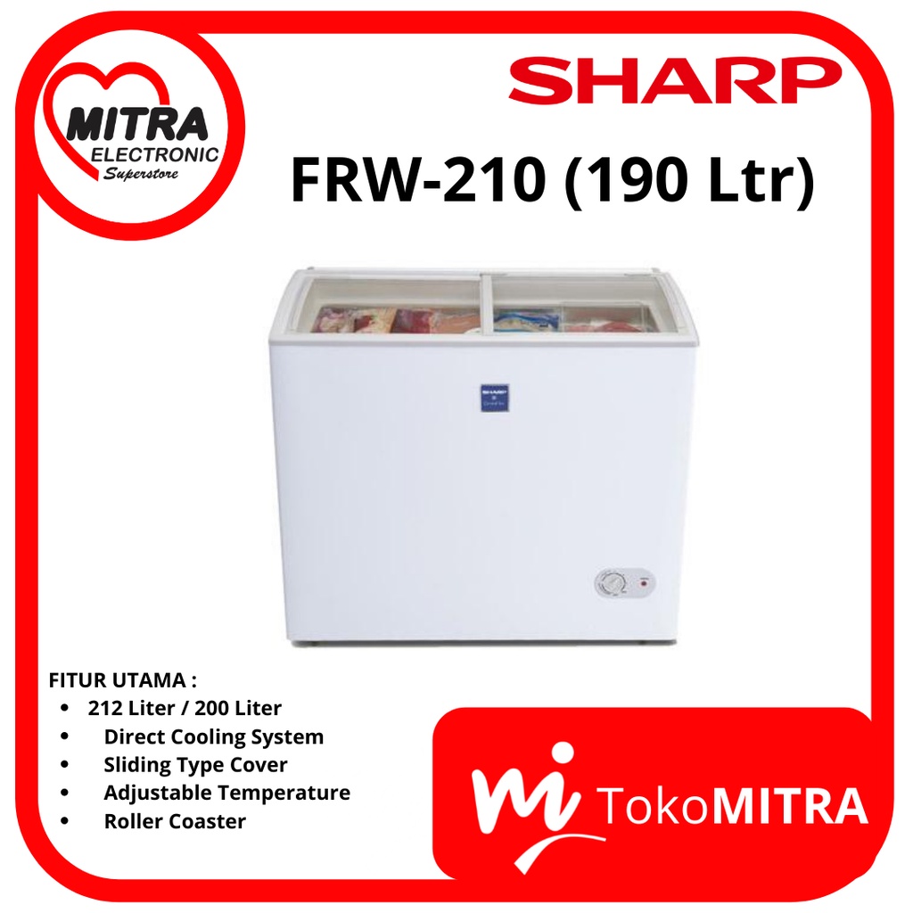 Jual LEMARI ES CHEST FREEZER SHARP FRW-210 (190 Ltr) | Shopee Indonesia