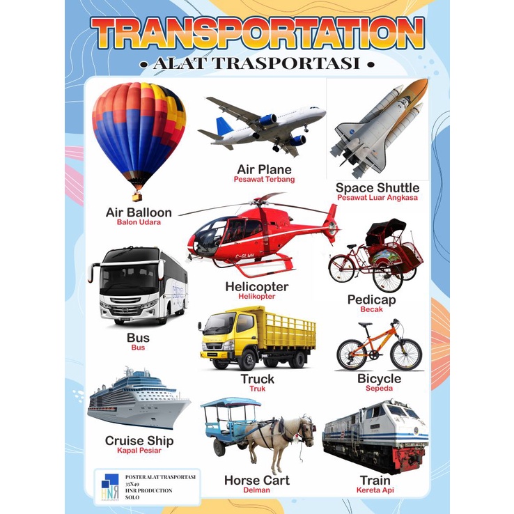 Jual Poster Kain Anak Tema Alat Transportasi | Shopee Indonesia