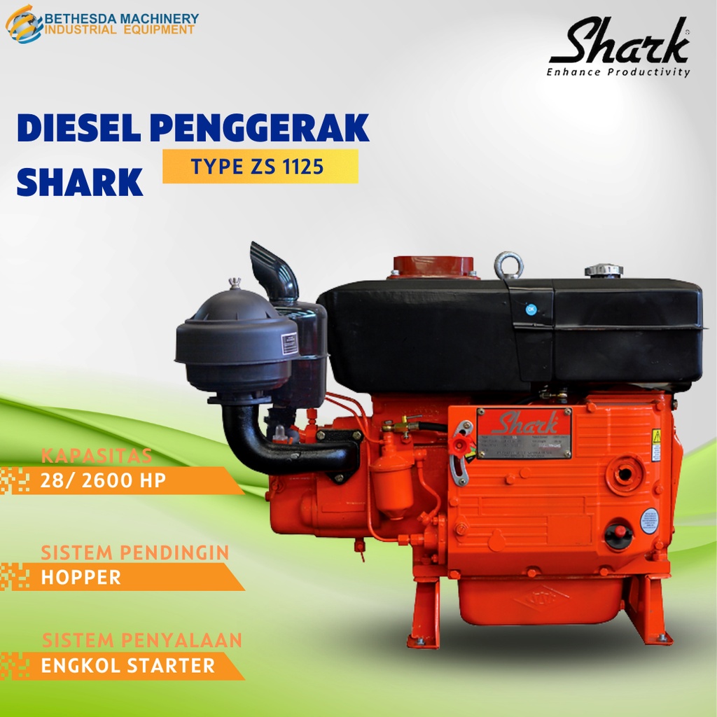 Jual Mesin Penggerak Solar Shark ZS 1125 28HP - Diesel Engine 28 PK / 28 HP | Shopee Indonesia