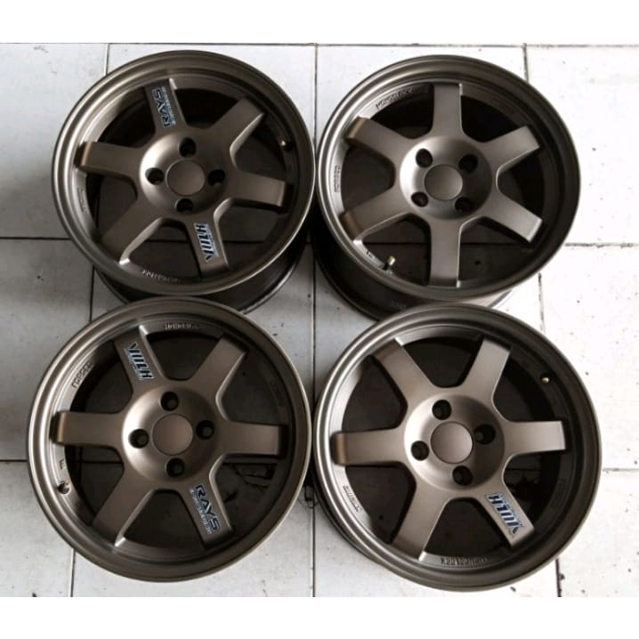 Jual velg mobil racing seken te 37 ring 15x7 pcd 4x100 velg only gratis ...