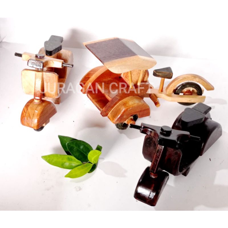 Jual PAKET ISI 3 UKURAN M BESAR MINIATUR KAYU DIECAST SEPEDA MOTOR ...