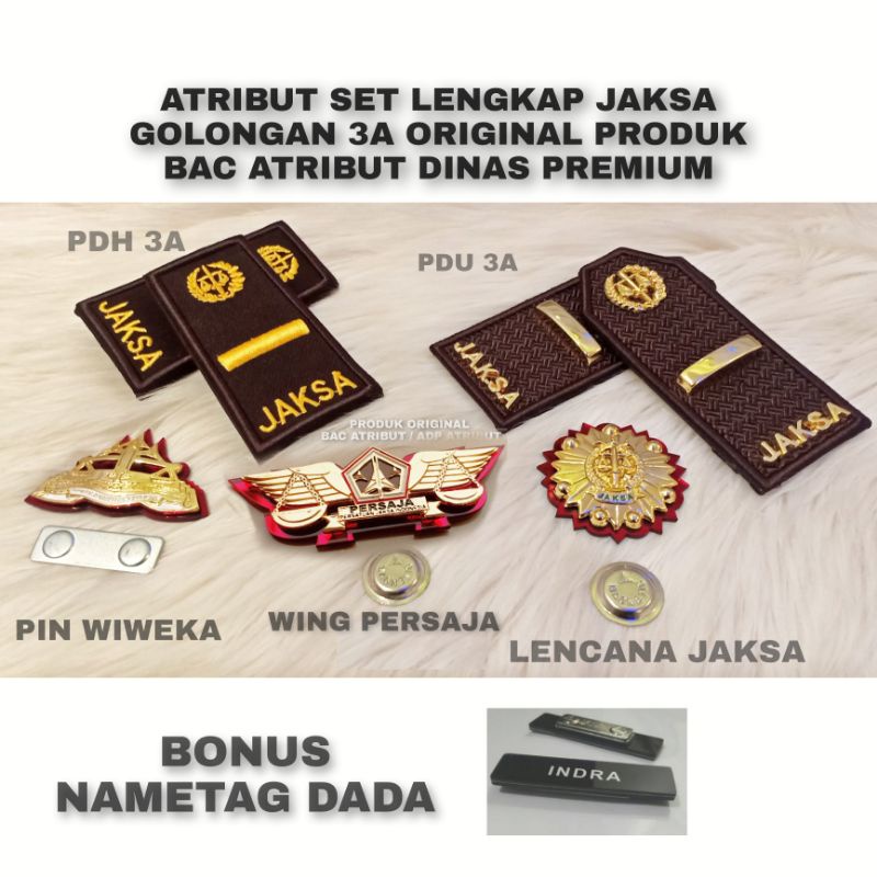 Jual Paket Lengkap Atribut JAKSA GOLONGAN 3A | Shopee Indonesia