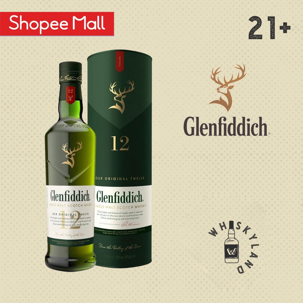 Jual Glenfiddich 12 Years Old Single Malt Whisky | Shopee Indonesia