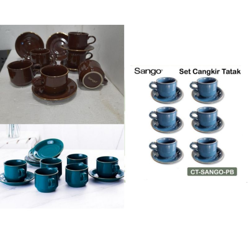 Jual Sango Cangkir Set/ Coffee Set Sango Keramik ( 6 cangkir + 6 ...