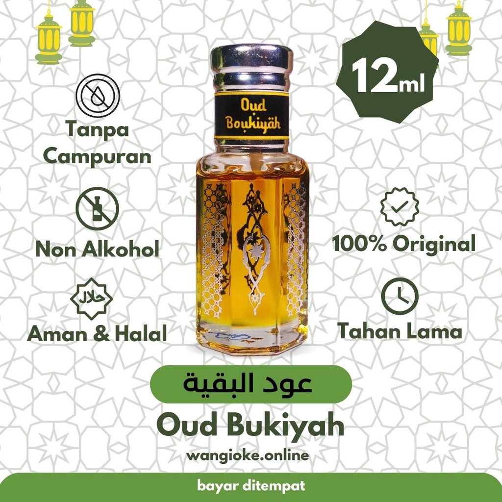 Jual Parfum Oud Bukiyah 12 ml Minyak Wangi Oud Original Tanpa Alkohol ...