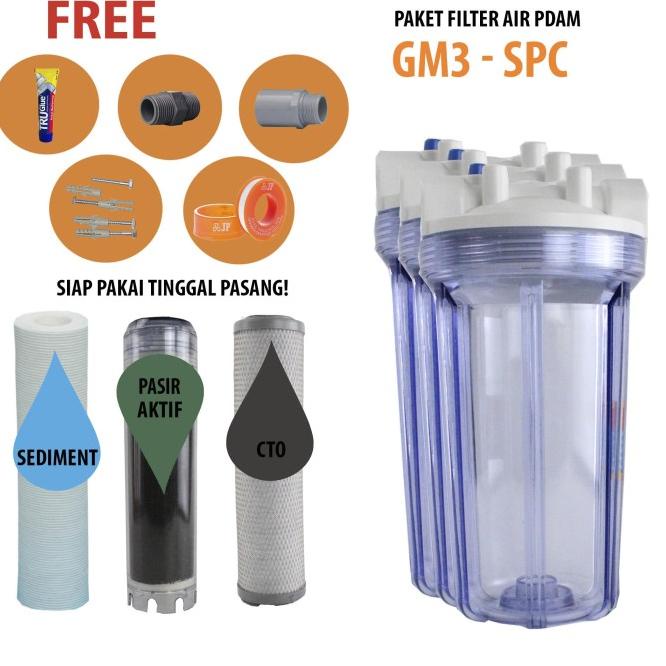 Jual Filter Air Sumur Bor / Zat Besi / Paket Filter 3 Tahap Spc ...