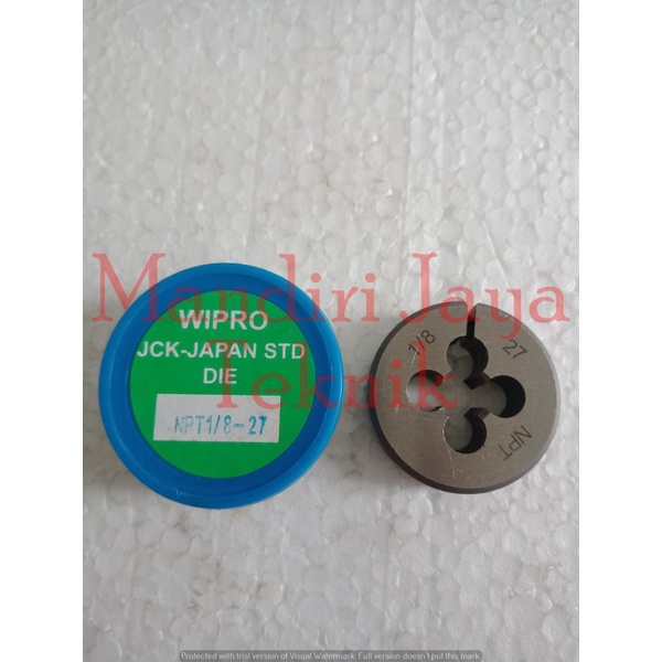 Jual Mata Snai Senai Pipa / Round Dies 1/8 x 27 NPT WIPRO | Shopee Indonesia