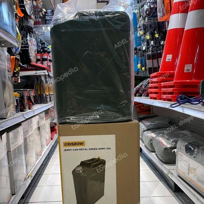 Jual JERIGEN BENSIN SOLAR 20L ORI KRISBOW- JERIGEN BESI LOGAM METAL ...