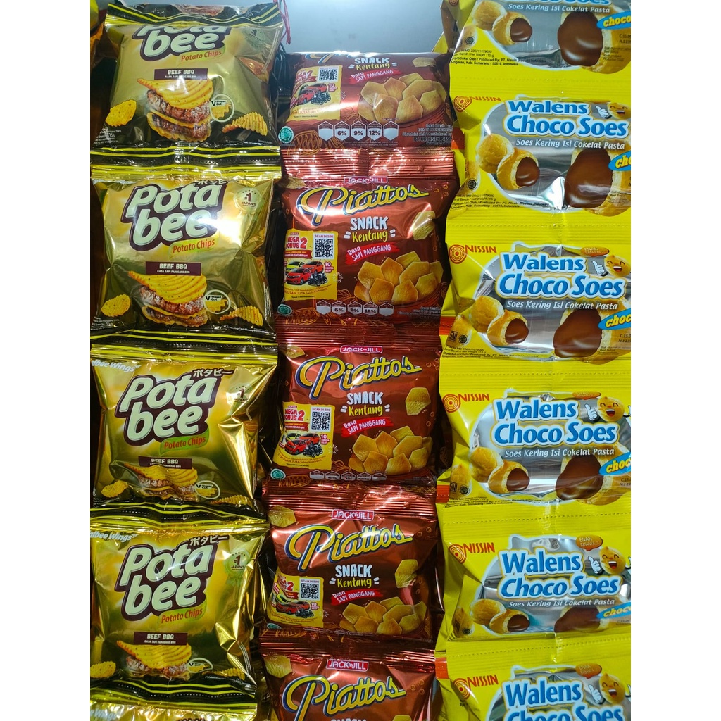 Jual SNACK RENTENG POTABEE / PIATTOS / WALENS RENTENG ISI 10 PCS ...
