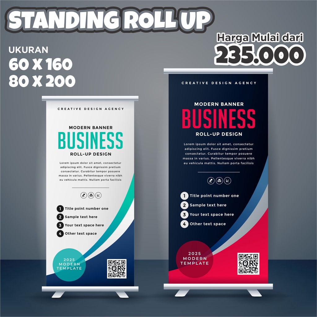 Jual Standing Roll Up Banner - Roll Banner - Rangka Roll Up Banner - Ukuran 60x160cm dan ...