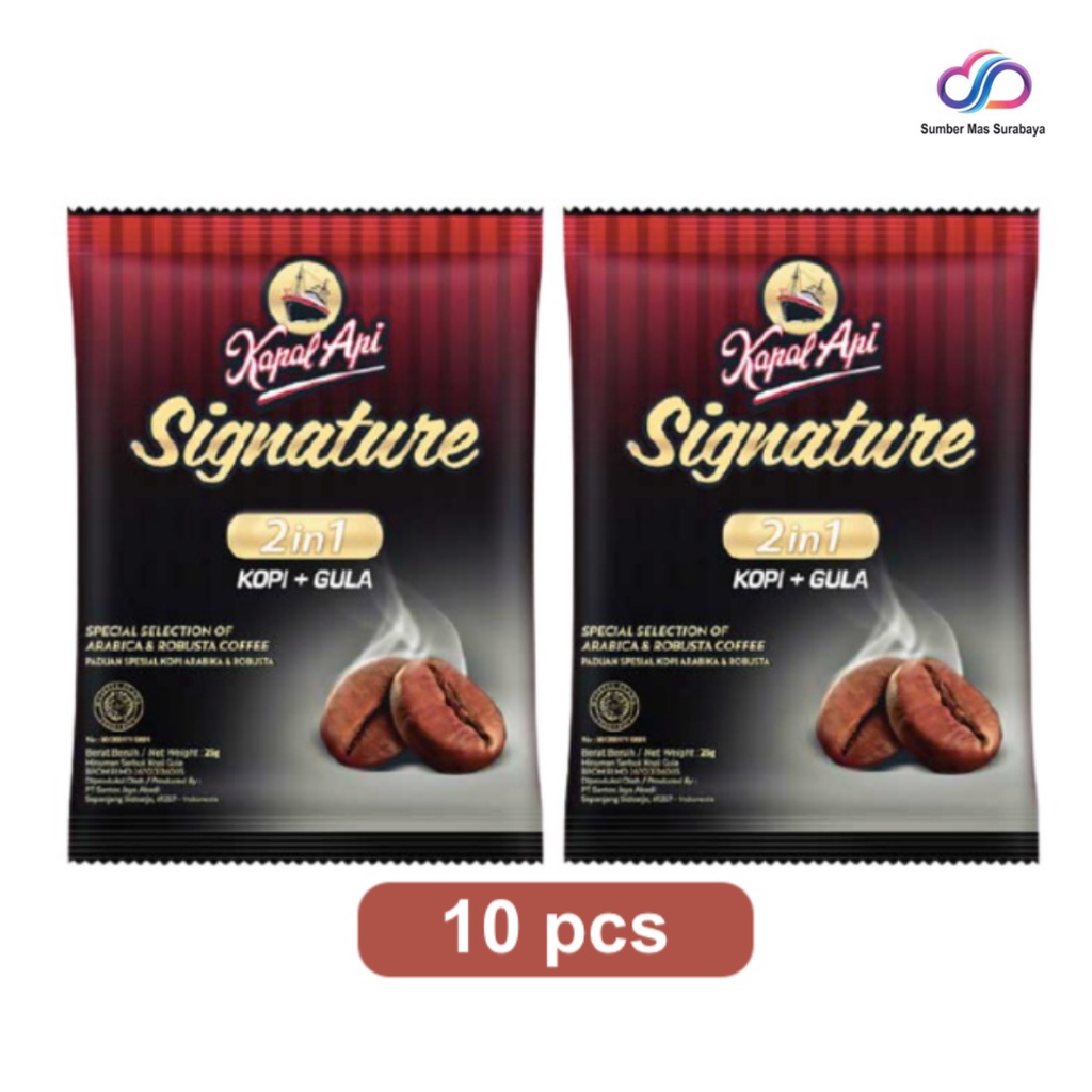Jual KOPI KAPAL API Signature 2 in 1 Kopi + Gula Renceng | Shopee Indonesia