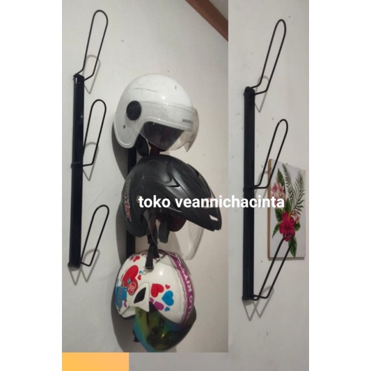 Jual Rak helm vertikal susun tiga,gantungan helm | Shopee Indonesia