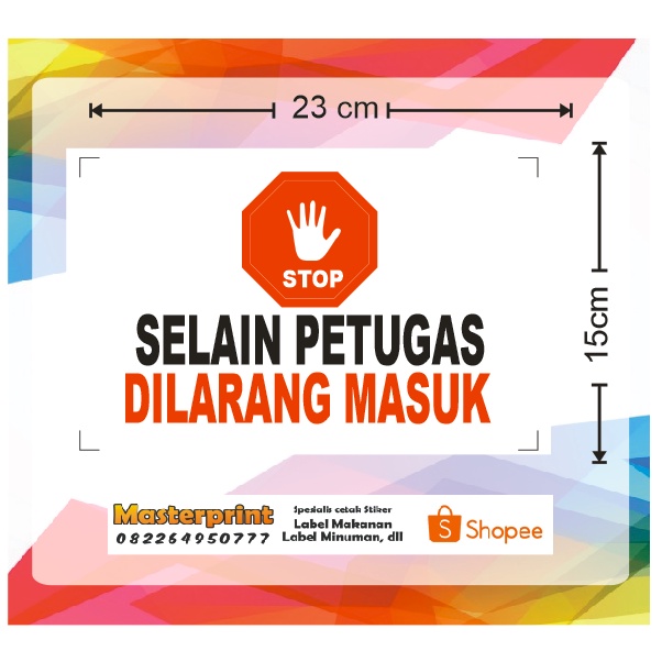 Jual Stiker DILARANG MASUK (4pcs) | Shopee Indonesia