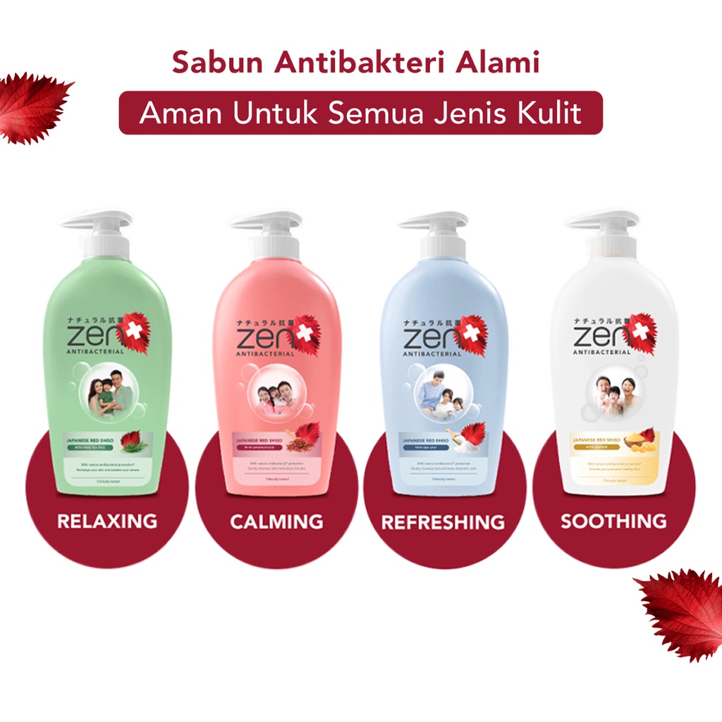 Jual Zen Sabun Mandi Cair Antibacterial Botol 500ml 480ml | Shopee ...