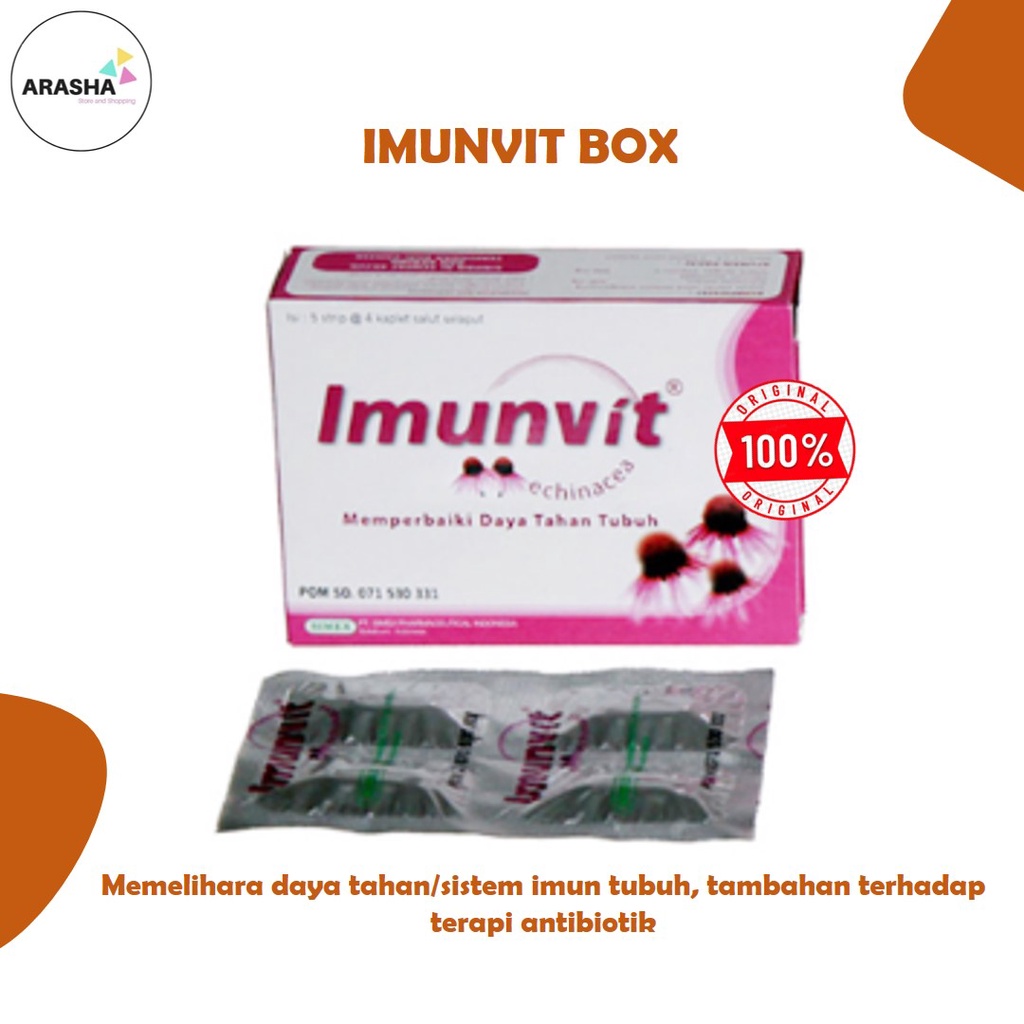 Jual IMUNVIT 1 BOX Isi 20 tablet - Sistem Imun Tubuh - Memelihara daya ...
