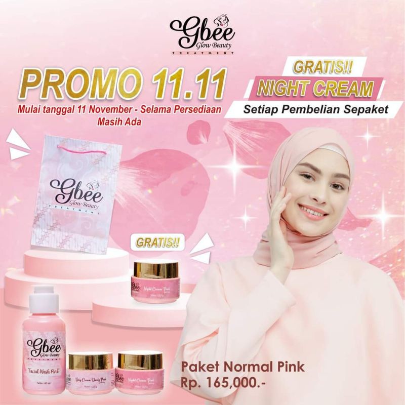 Jual PAKET PROMO GBEE GLOW BEAUTY/FREE NIGHT CREAM GBEE | Shopee Indonesia