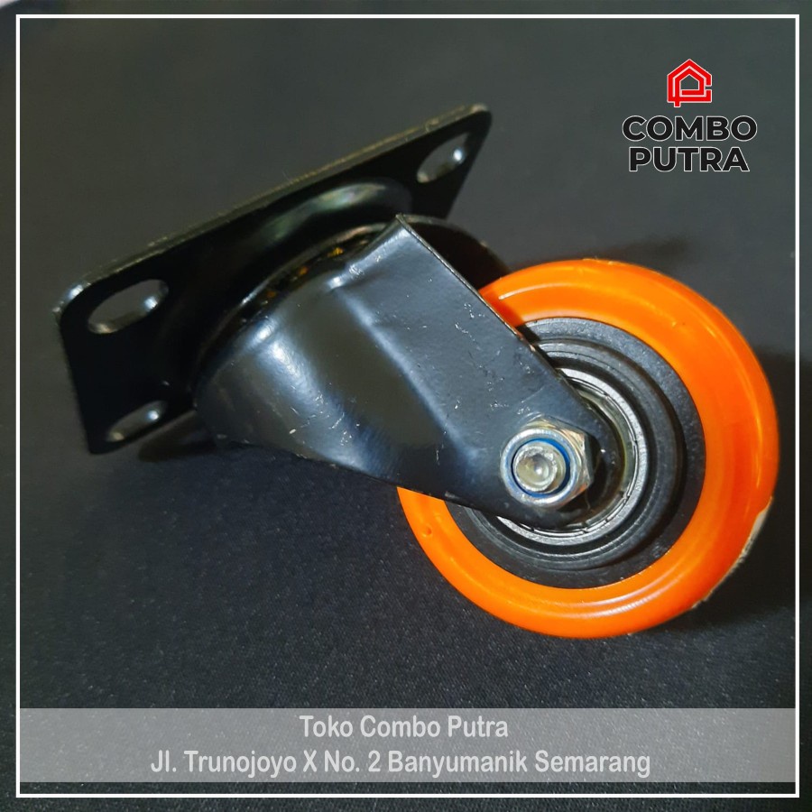 Jual Roda Hidup Nylon Fukuda Casters Kastor Orange 2 Inchi | Shopee ...