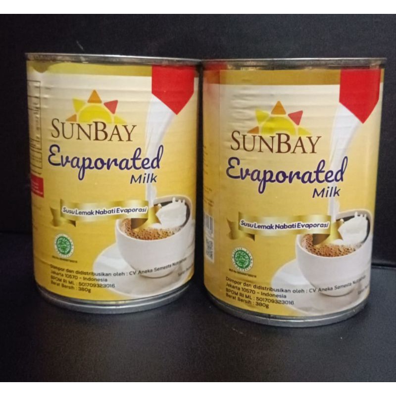 Jual Sunbay evaporated milk susu lemak nabati 380g | Shopee Indonesia