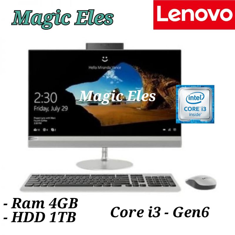 Jual PC AIO Lenovo 520 - 22IKU Intel Core i3 - 6006U Ram 4GB HDD 1TB ...
