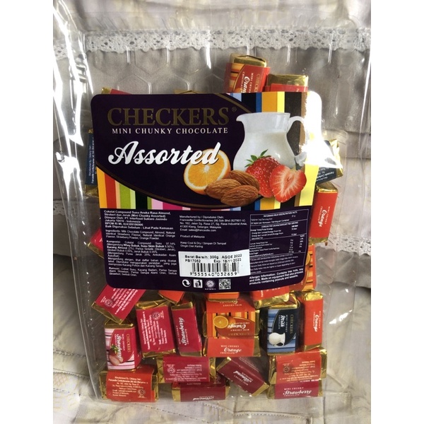 Jual checkers mini chunky chocolate ASSORTED | Shopee Indonesia