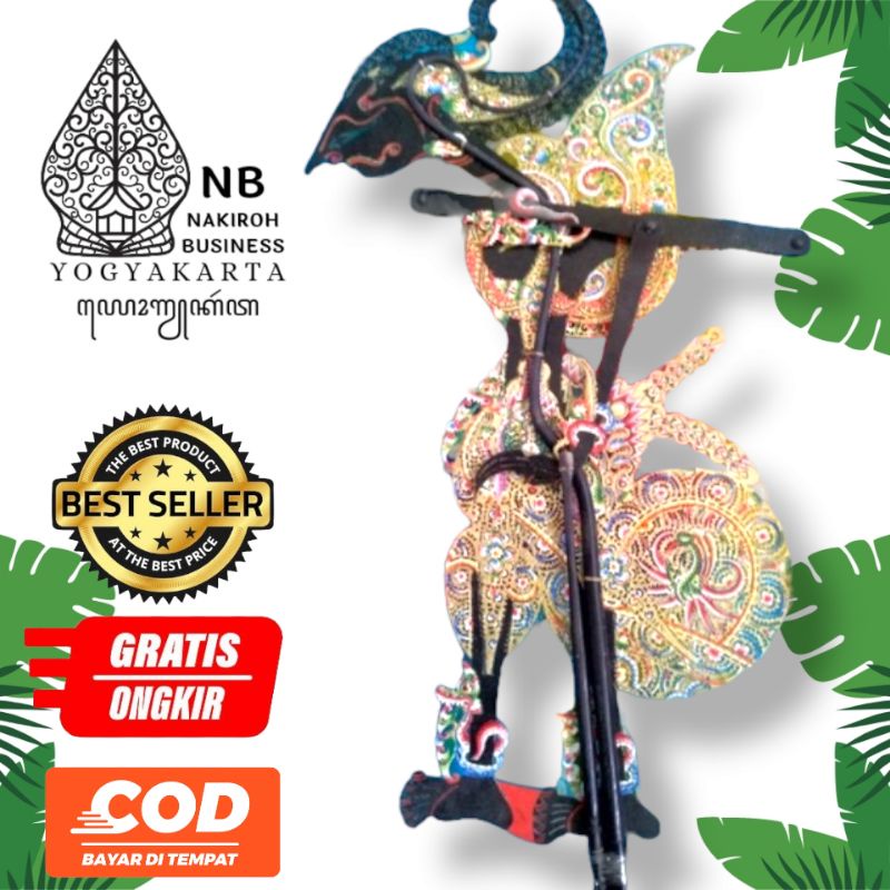 Jual Wayang Kulit Kerbau ASLI Arjuna/Janaka/Janoko Hitam Alusan Gapit ...