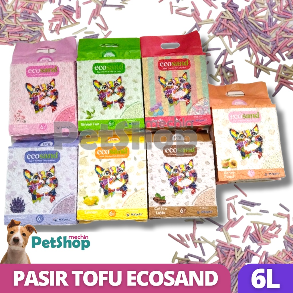Jual PASIR TOFU ECOSAND 6 LITER / PASIR TOFU SUPER PREMIUM HARGA MURAH ...