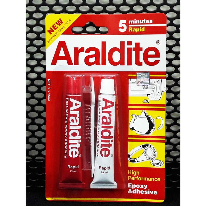 Jual Lem Araldite Merah 5 Minutes Rapid Lem Besi Epoxy Adhesive ...