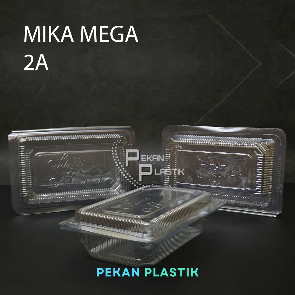 Jual 50 pcs Mika Plastik Mega 2A/Kotak Kue Nasi Makanan | Shopee Indonesia