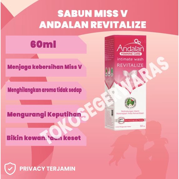 Jual Sabun Pembersih Miss V Andalan Feminine Care Revitalize 60 mL ...