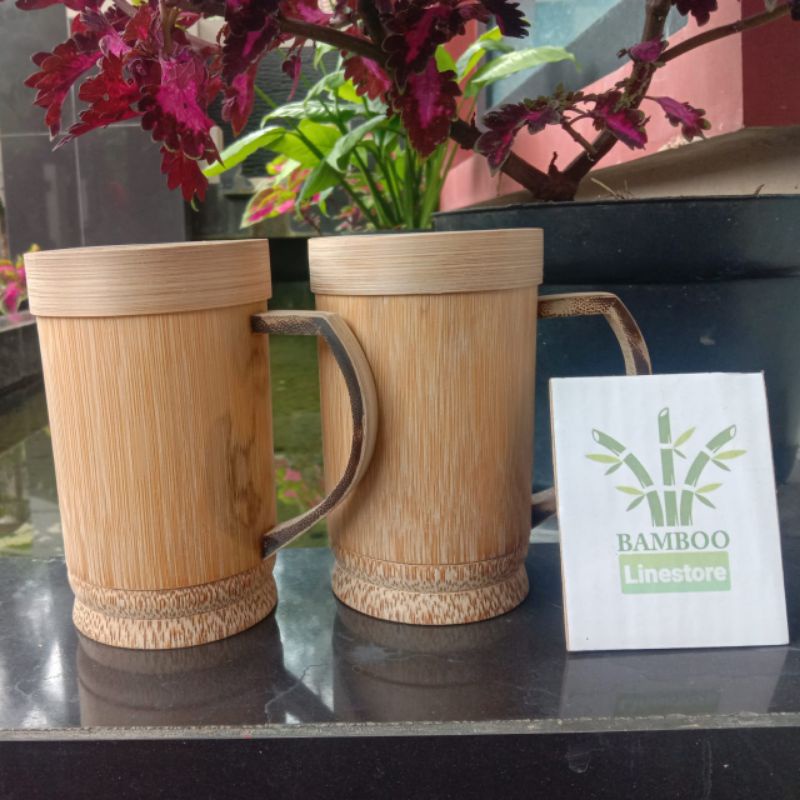 Jual Cangkir bambu / mug bambu / gelas bambu / bamboo cup | Shopee ...