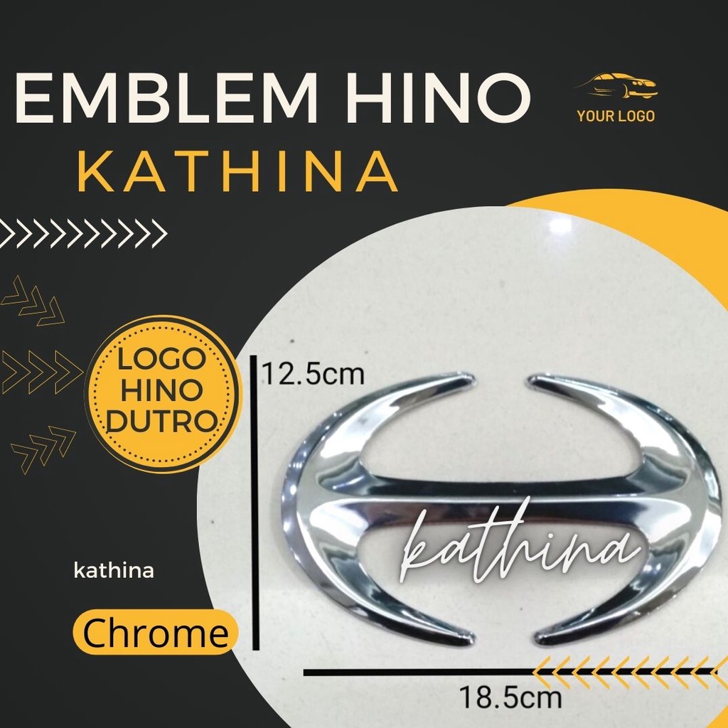 Jual Emblem Logo Hino Dutro Model Tempel Warna Chrome | Shopee Indonesia
