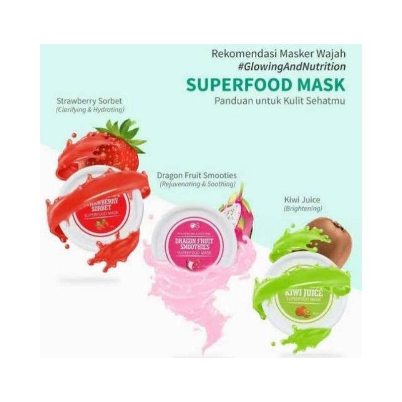Jual Larissa Superfood Mask (Strawberry/Kiwi/Dragonfruit) | Shopee Indonesia