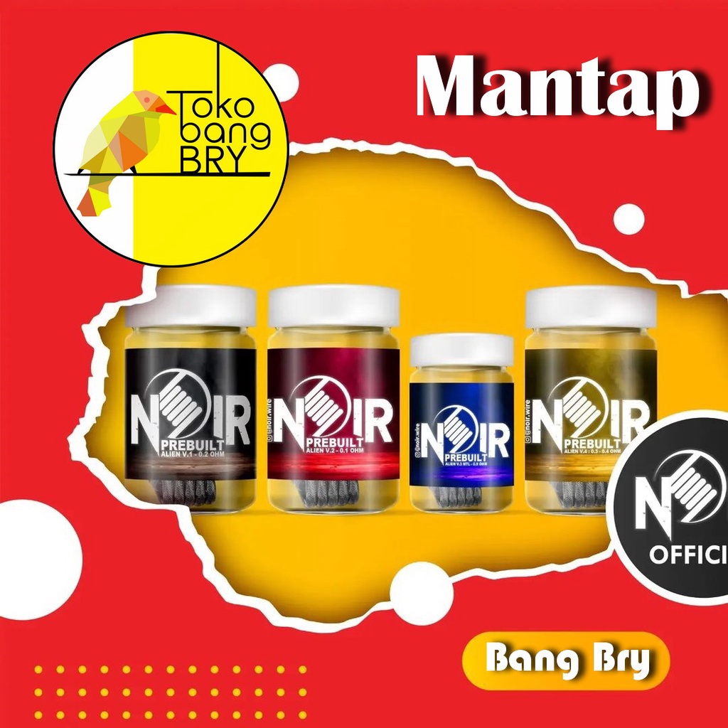 Jual Authentic NOIR Coil Alien V1 - V2 - V3 - V4 Fused Clapton Ni80 ...