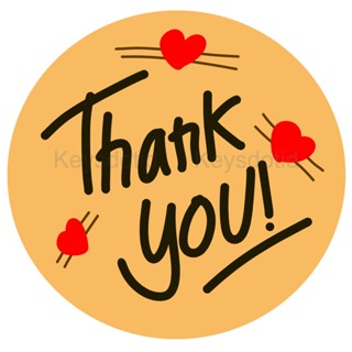 Jual (50Pcs) Sticker Stiker Pack Tulisan Thank You, Cetak Stiker Label ...