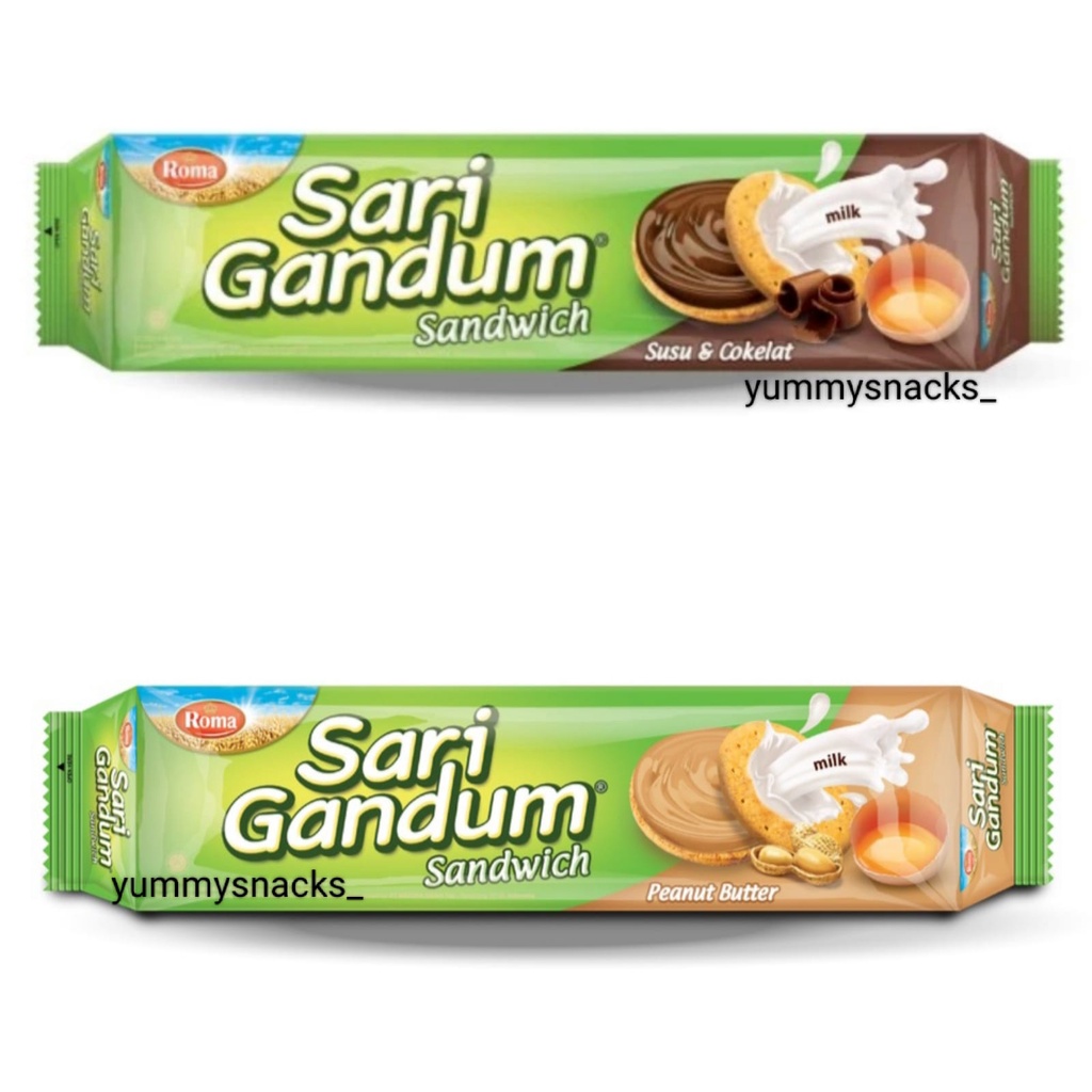 Jual Roma Sari Gandum Coklat, Roma Sari Gandum Kacang 115gr | Shopee ...